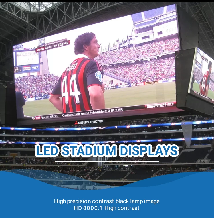 Outdoor Rental Digital Signage Football Stadium Perimeter Video Led ...