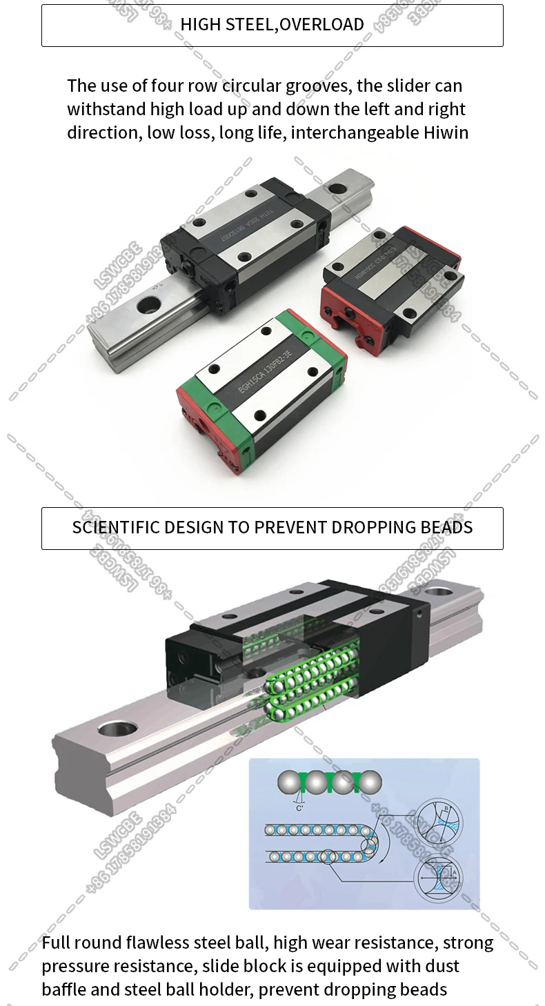 EGH15CA Electric Aluminum Slide Rails - Precision Linear Guides