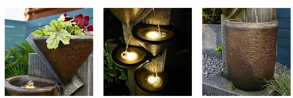 3-tier Cascading Water Feature - Perfect for Garden Decor