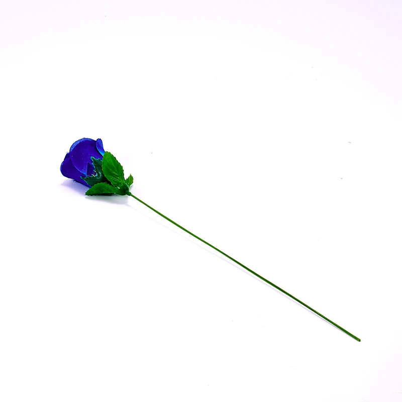 Single Stem Blue Rose Buds Flower Decorative Silk Flowers Flowers For ...