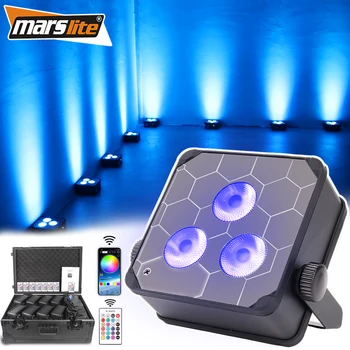 Uplights Battery Wireless 3*18w Rgbwa+uv Dj Stage Backdrop Par Uplight ...