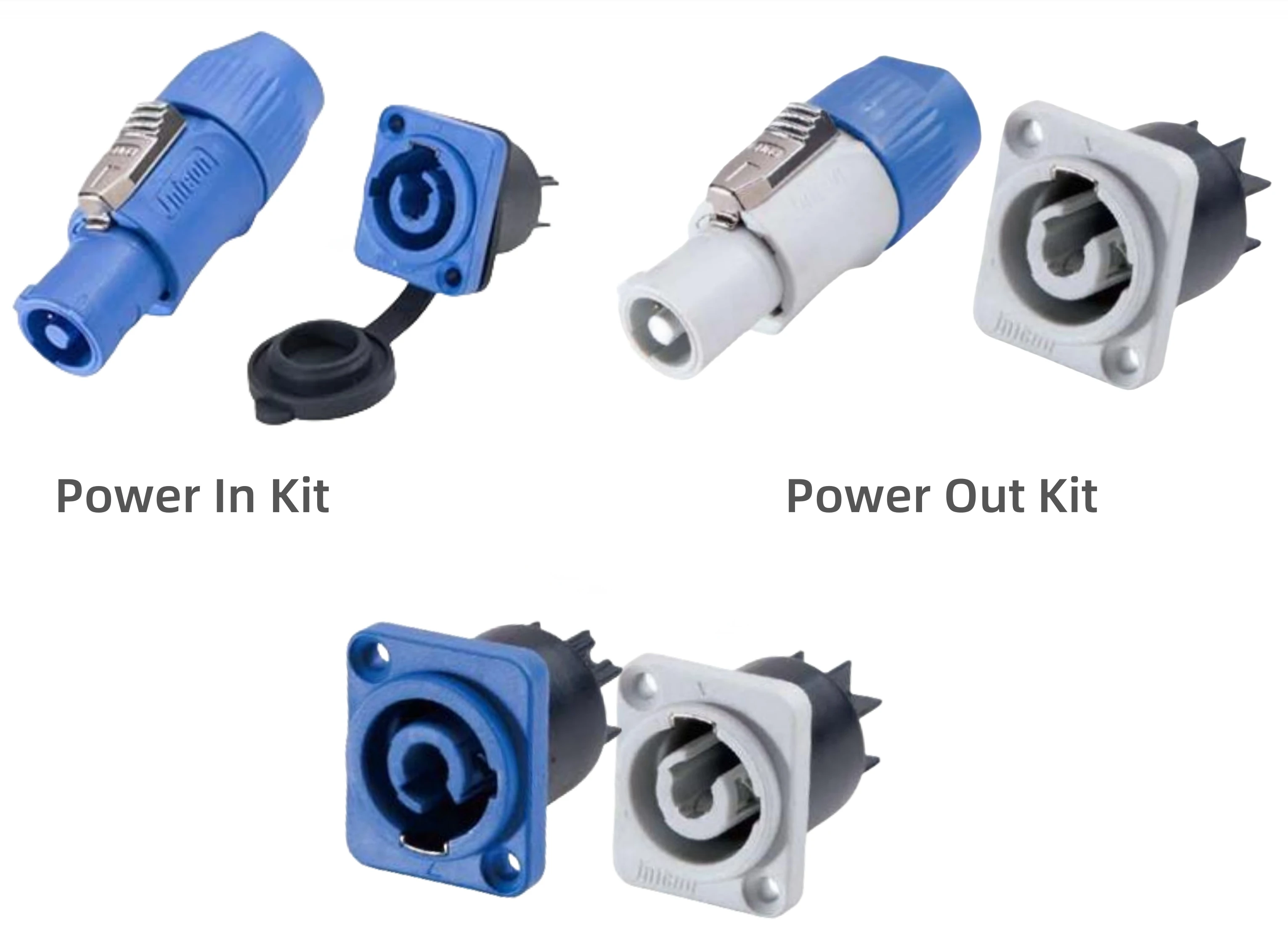 Jnicon 2 3 4 Pin Powercon 500V 20A IP65 IP44 Waterproof Connectors ...