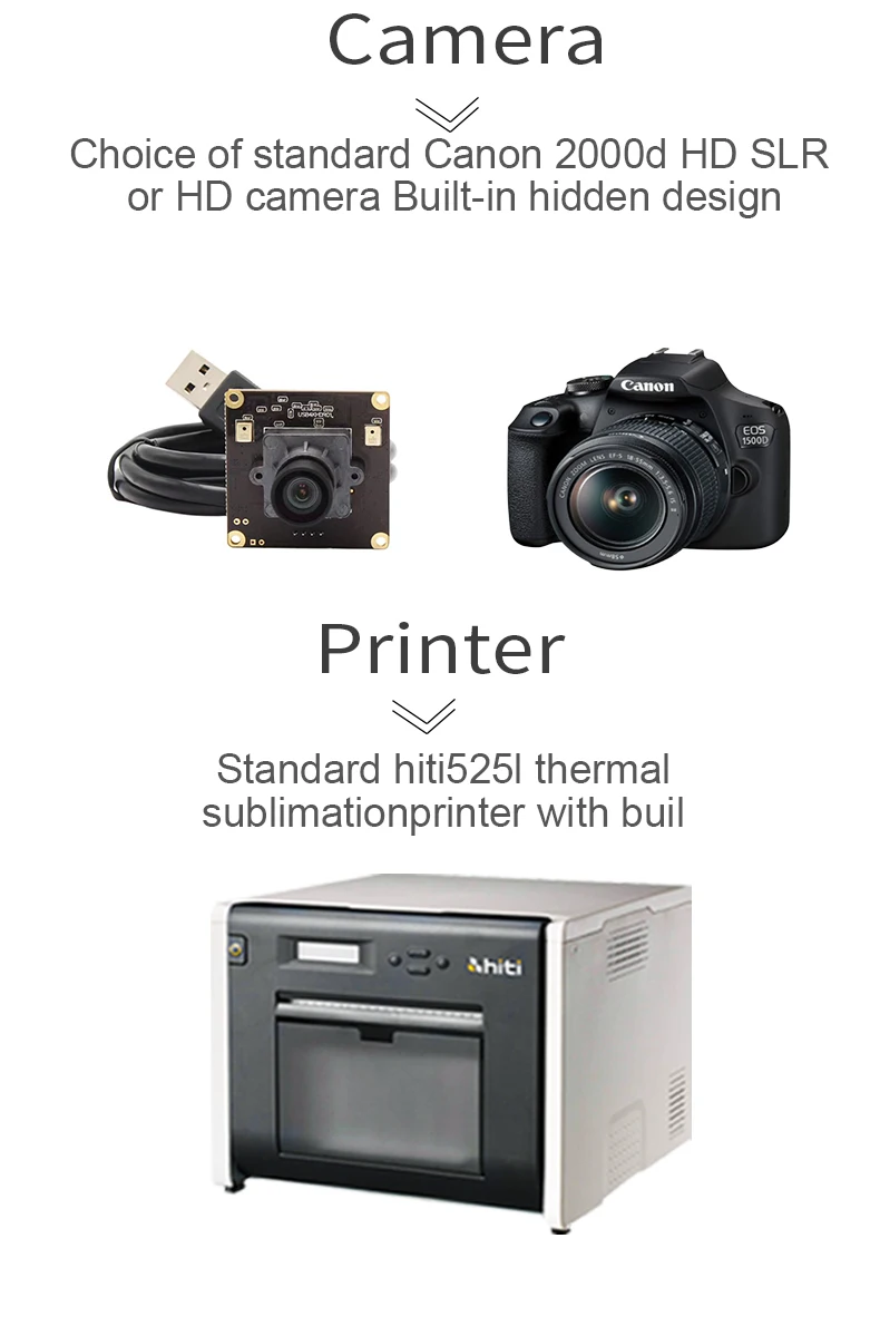 Dslr Photobooth Shell Machine Selfie Station Kiosk Dnp Hiti Printer ...