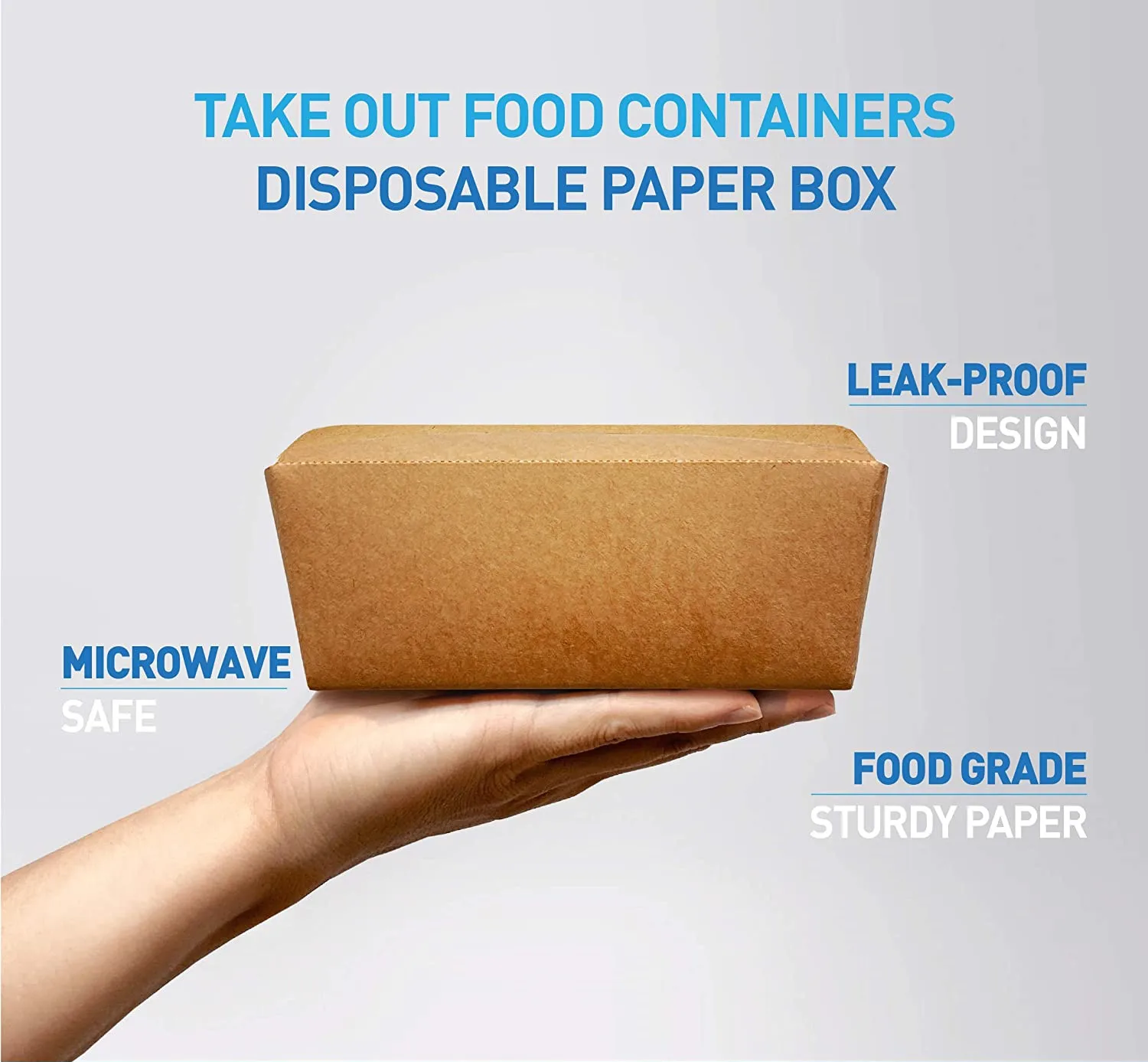 Brown Kraft Paper Food Packaging Box - Custom Takeaway To-Go Container ...