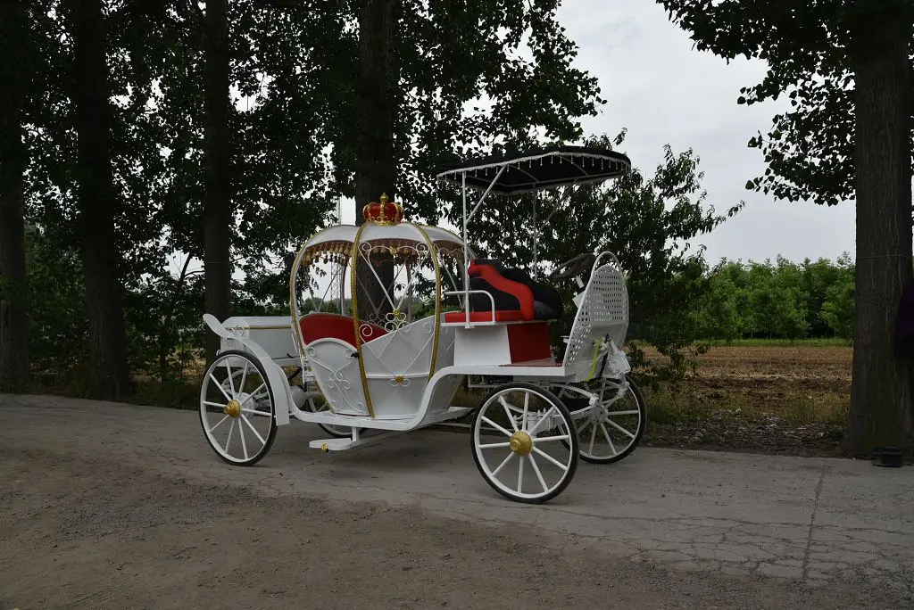 Pumpkin White Carriage - High Quality Electric Operated Horse Carriage ...