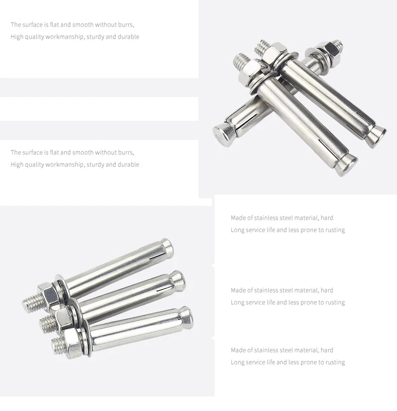 Standard Sleeve Type M6 M8 M10 M12 Expansion Stainless Steel Building ...