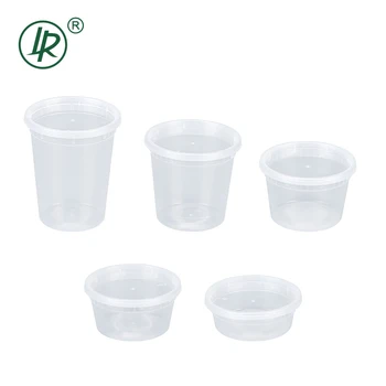 Lr 8oz 12oz 16oz 24oz 32oz Clear Round Disposable Plastic Pp Injection ...