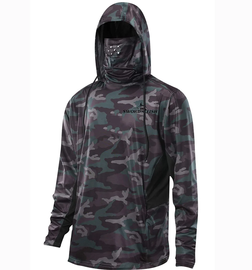 Hot Upf 50+ Breathable Fishing Hoodie Long Sleeve Camo Fishing Shirt Uv ...