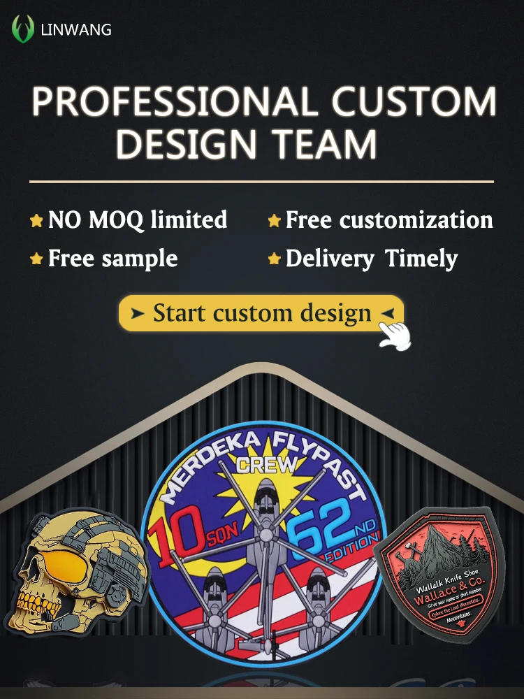 Custom 2D 3D Effect Custom Soft Rubber Logo PVC Badges Iron On PVC ...