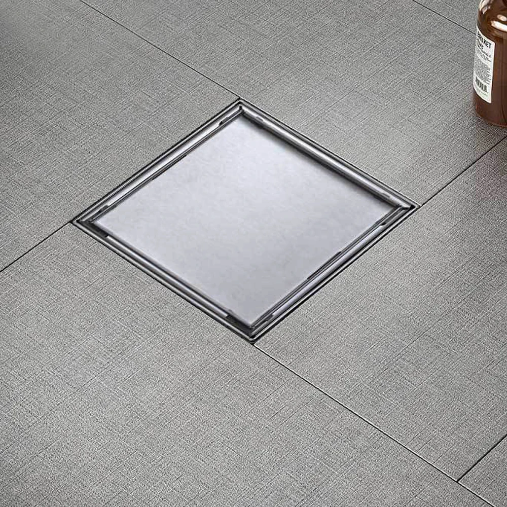 Universal Invisible Tile Floor Drain 4/5/6/8 Inch Square Underground ...