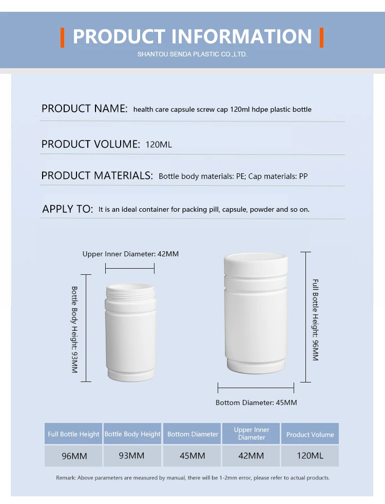 Convenient Plastic Cylinder Pill Bottle with Screw and Twist Cap ...