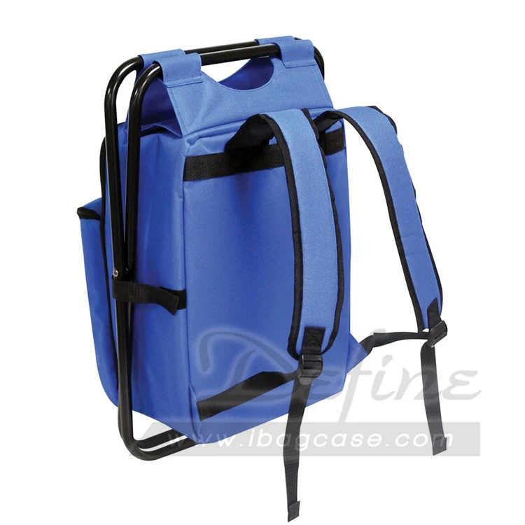 Custom Portable Outdoor Camping Cooking 12 Can Seated Cooler Backpack