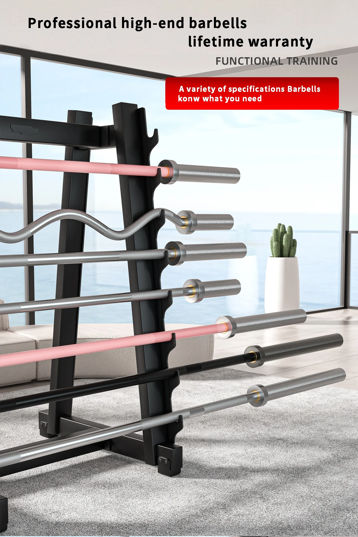 Olymp 20kg Steel Barbell Training Rod Fitness Training Bar 1.2/1.5/1.8 ...