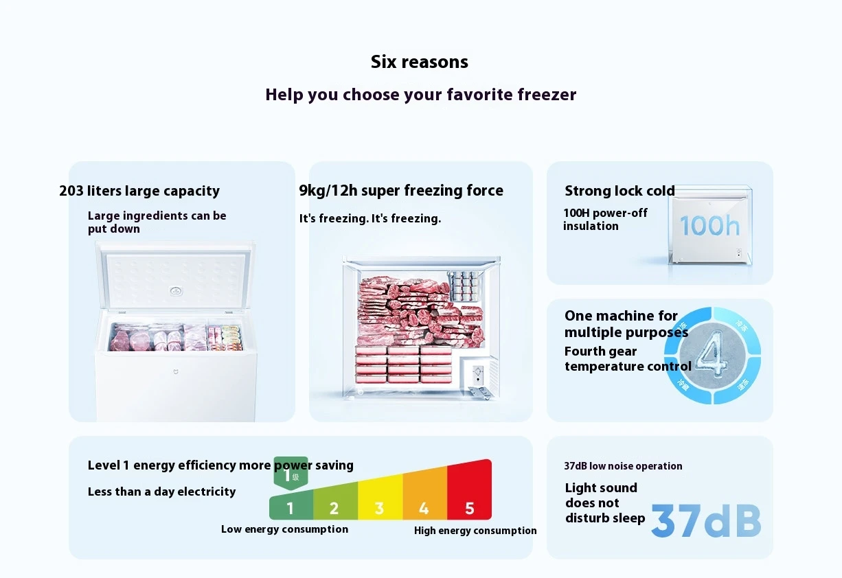 Xiaomi Mijia Freezer - 203L Refrigerator with Folding Door