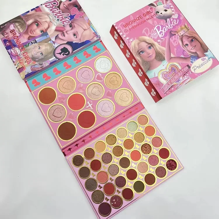 117 Color Cartoon Barbie Children's Stage Eyeshadow Tray Pearl Matte ...
