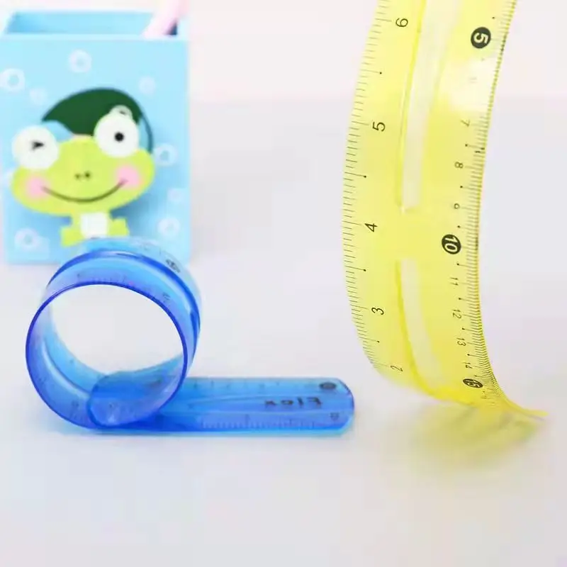 Eurolucky Soft Stationery Ruler 15cm 20cm 30cm Wavy Line Flexible ...
