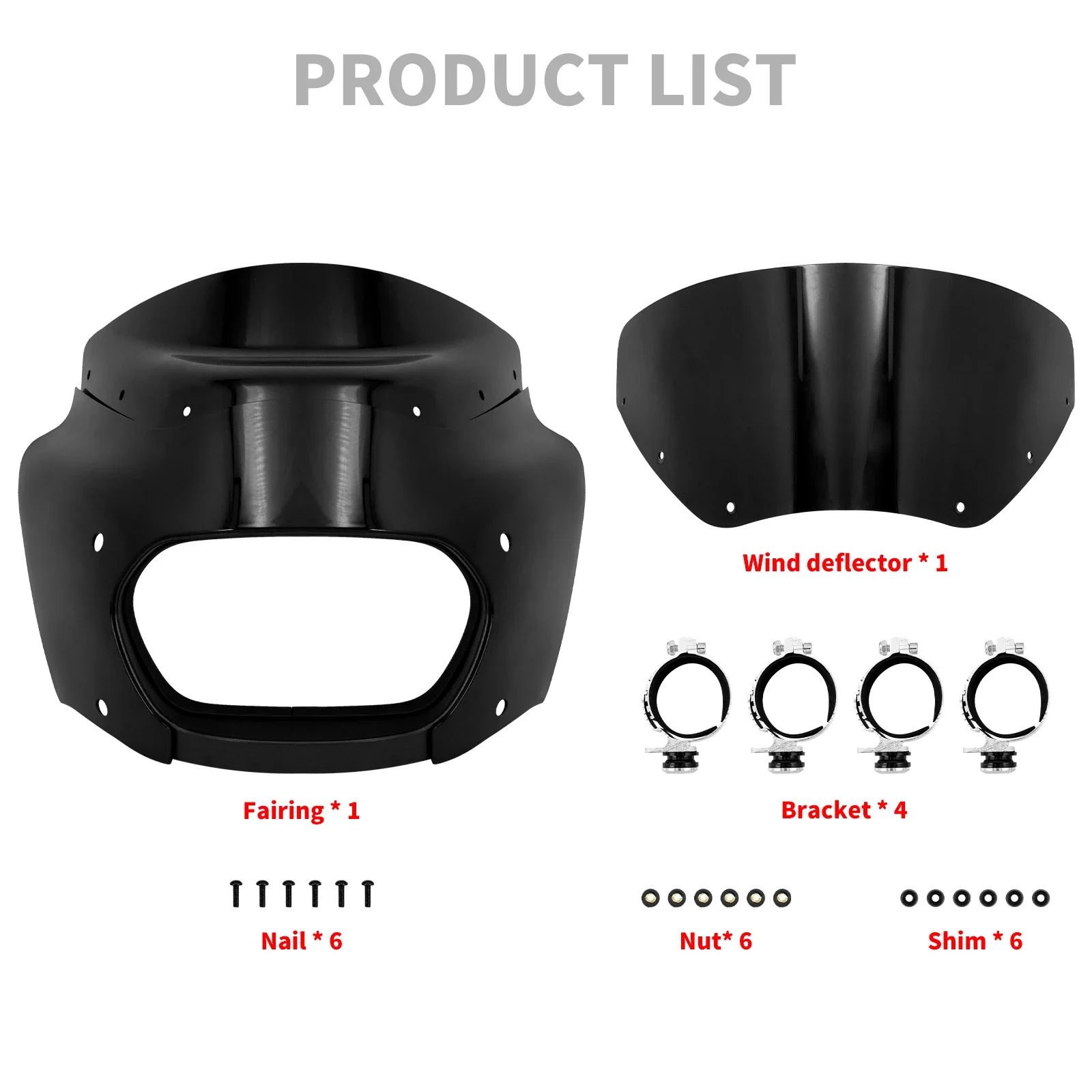 Motorcycle Abs Headlight Fairing Cover Headlamp Front Cowl Black For ...