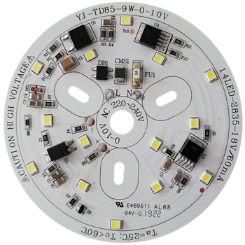 0-10v Smooth Triac Dimmable 9w Driverless 220v Dob Ac Led Pcb Module ...