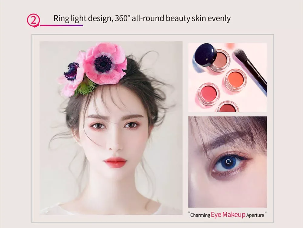 AFI R219 Photography Video Circle LED Ring Light for Makeup Camera