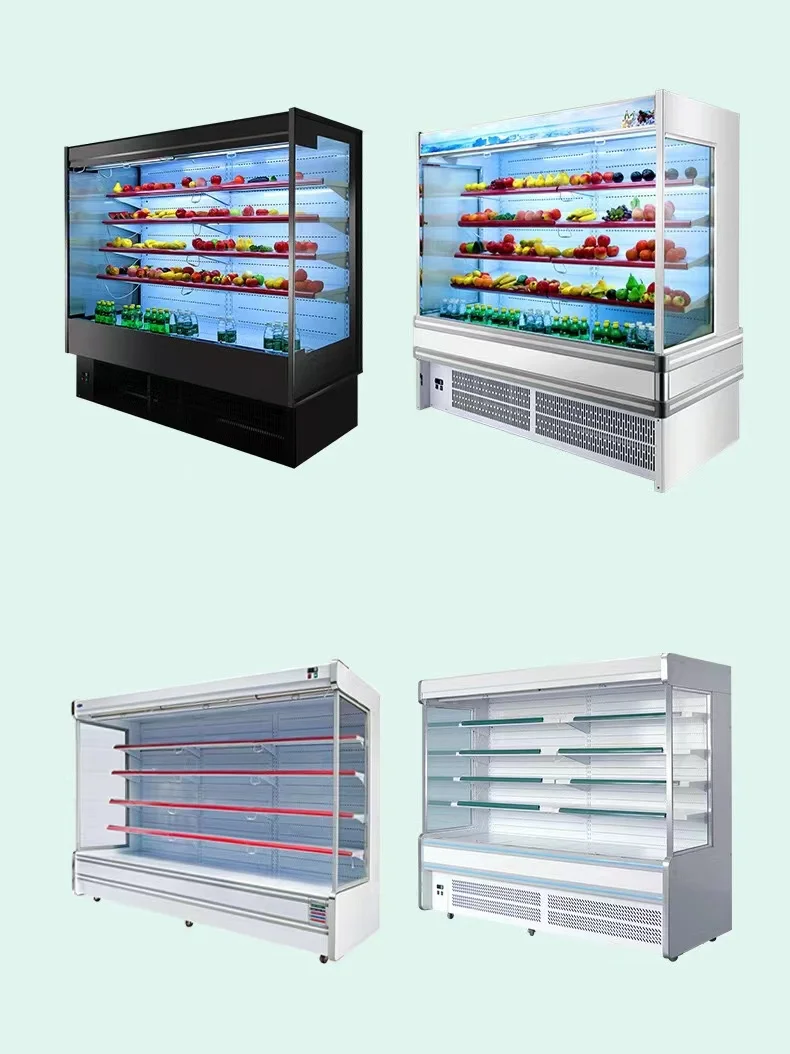 VEGETABLES FRUIT DISPLAY REFRIGERATORS - COMMERCIAL OPEN CHILLERS