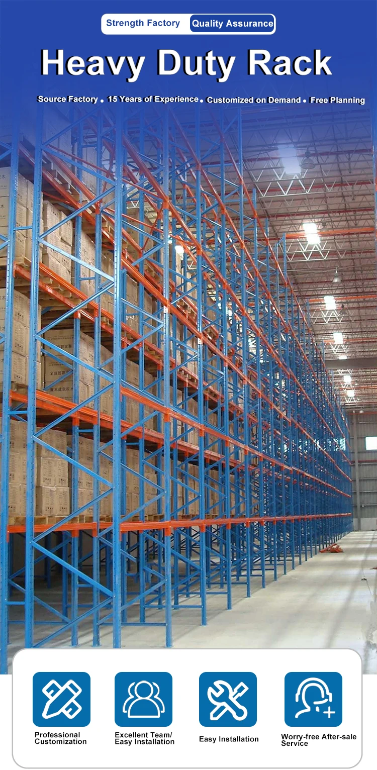 Heavy Duty Industrial Rack Selective Pallet Racking System ...