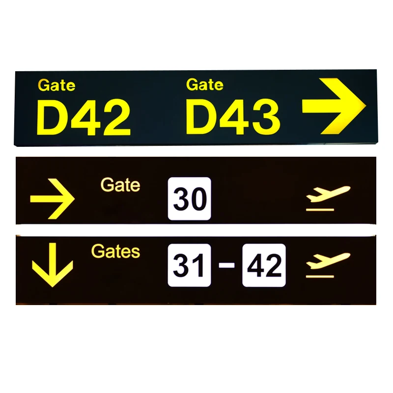 Custom Luminous Light Box Direction Sign for Airport & Mall