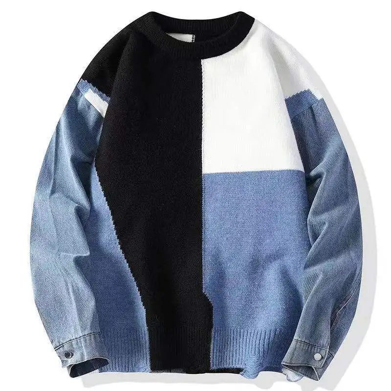 Fuzzy Solid Color High Quality Black Streetwear Sweater Men Men Sweater ...
