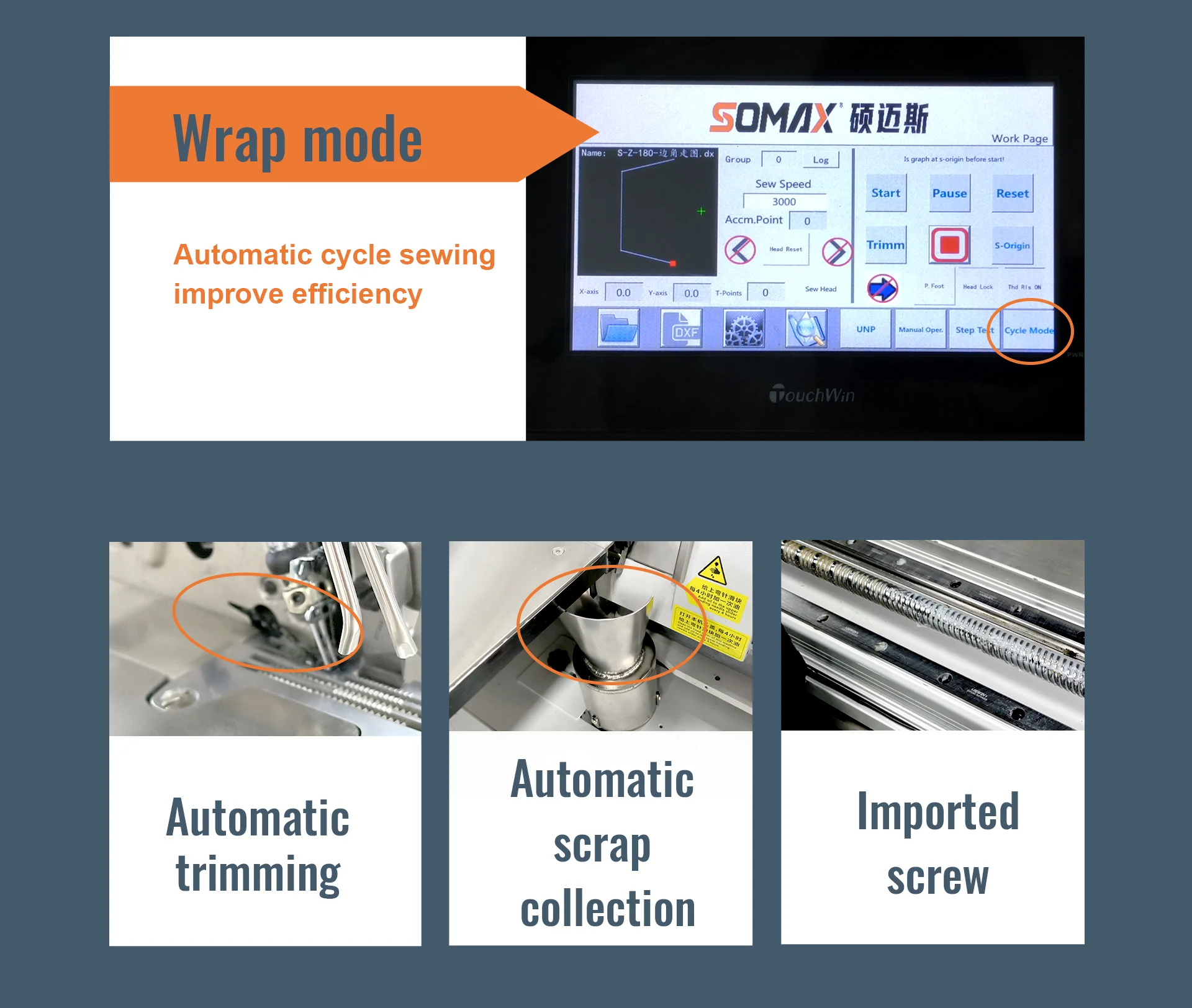 Multifunctional Somax SM-21SM Automatic Knitted Wear Overlock ...