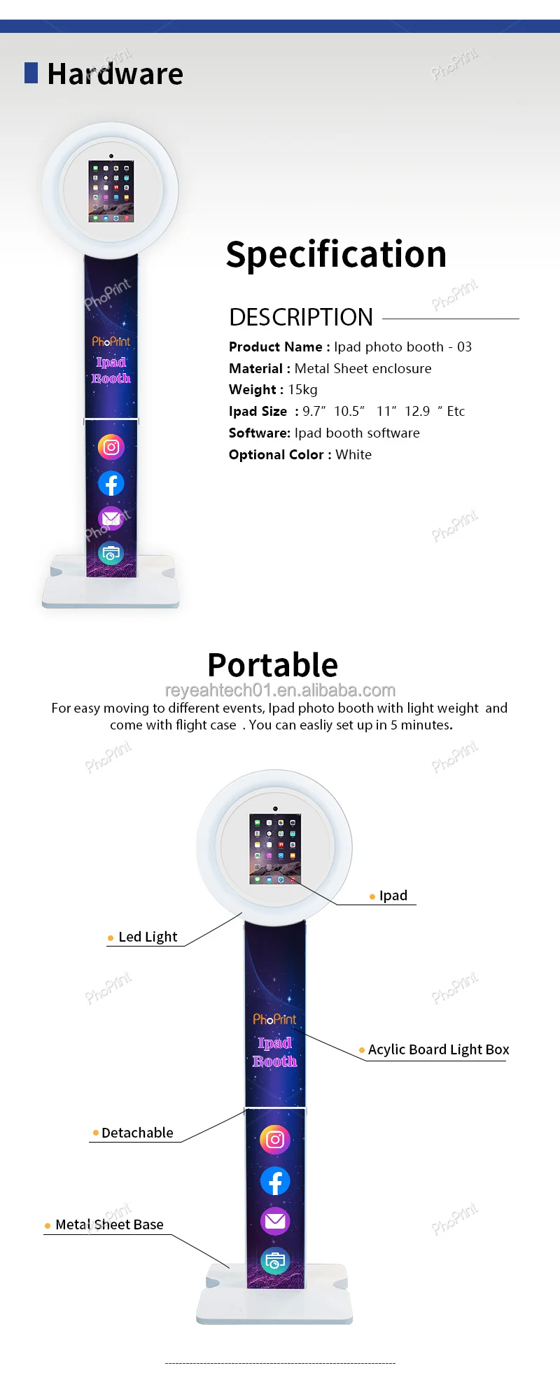 Portable Ipad Photo Booth Enclosure Wedding Dslr Ipad Photo Booth ...