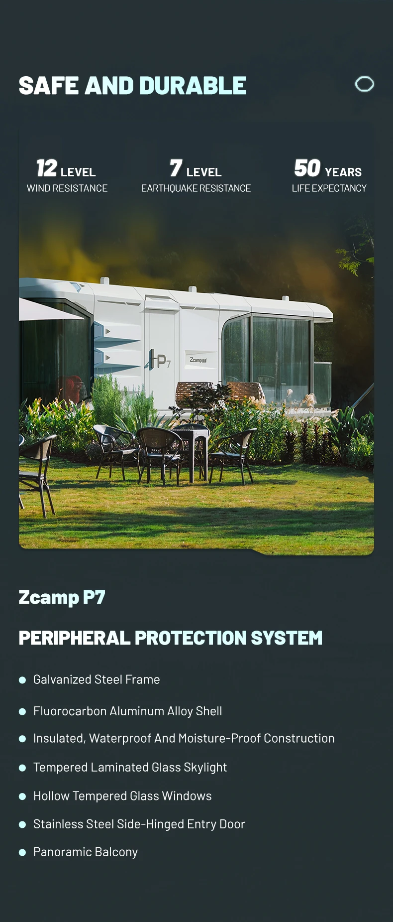 Zcamp P7 Prefab Camping House - Luxury & Modern Comfort