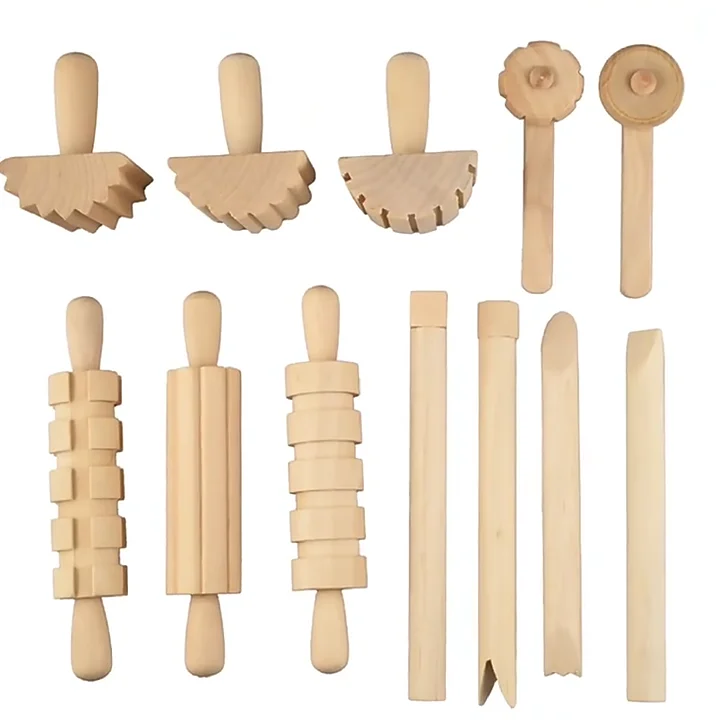 Playdough Tools For Kids Wooden Clay And Dough Tools For Children Art ...