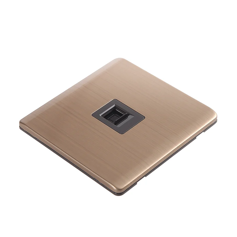 High Quality Golden Rj45 Socket Stainless Steel Computer Socket ...