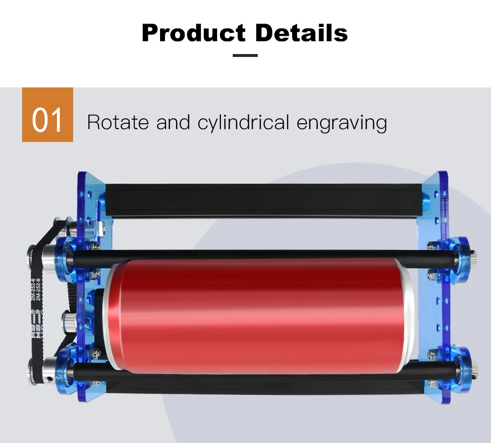 Twotrees Laser Engraving Y-Axis Roller Module for Cylindrical Objects