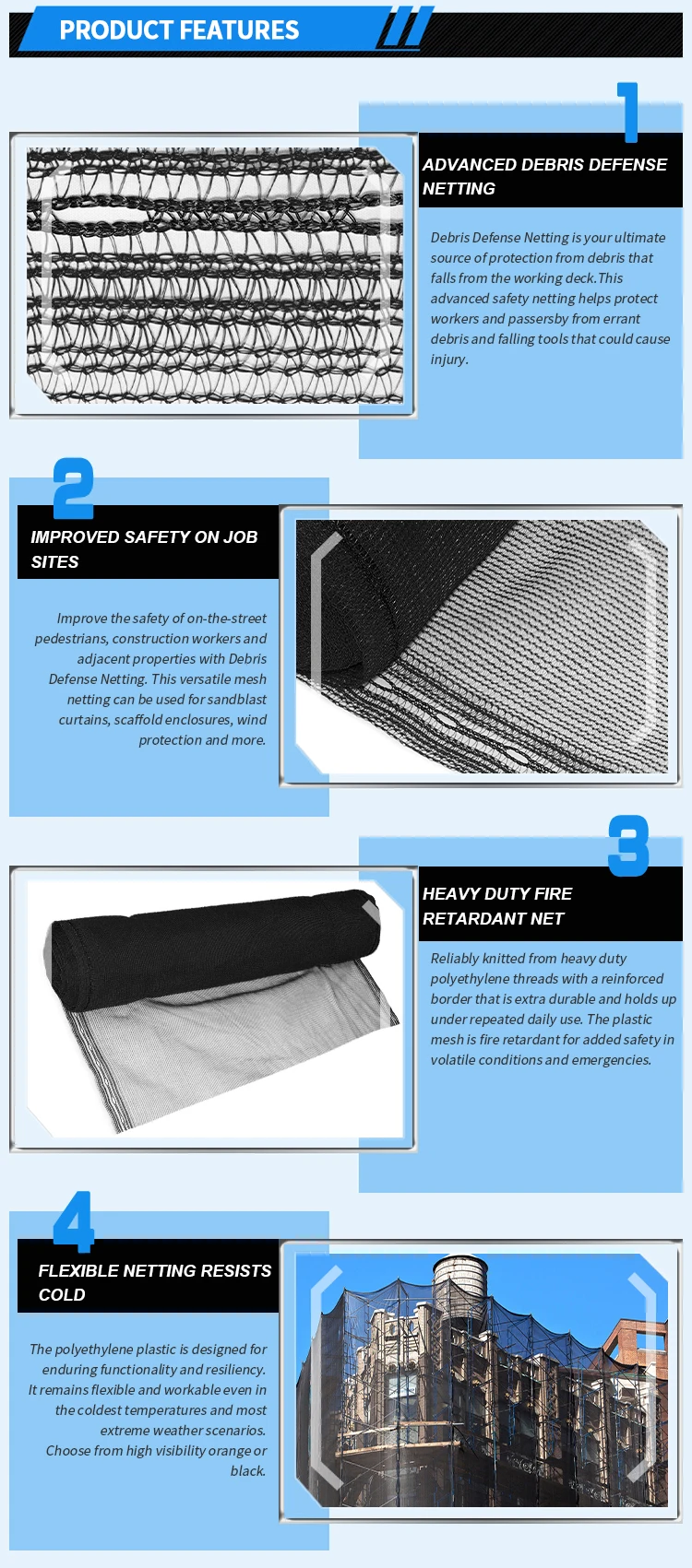 Scaffolding Fence Fire Retardant Debris Netting| Alibaba.com