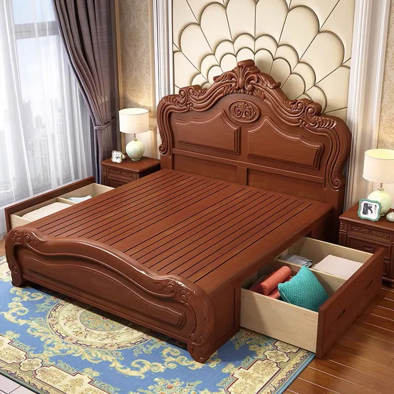 Customized Classical Bed - European Style & Solid Wood