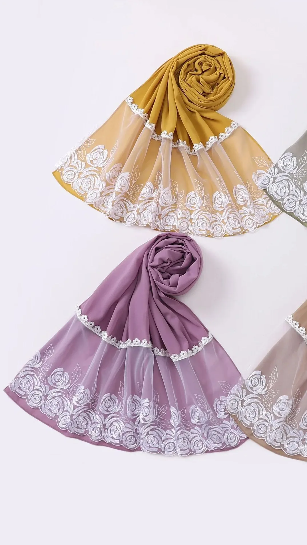 Premium Chiffon Malay Tudung Bawal Hijab Islamic Women Muslim Headscarf ...