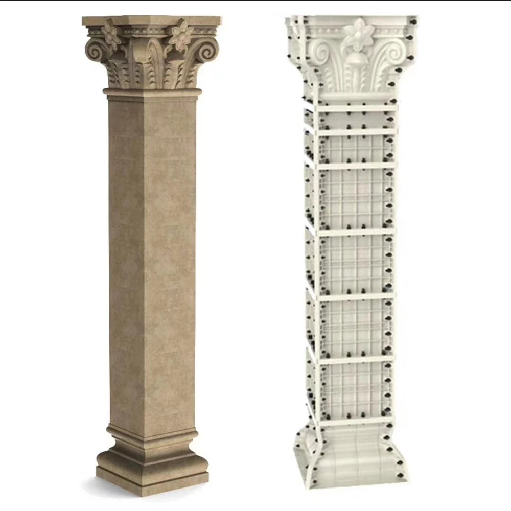 30cm Square Plastic Column Mold - Smooth Surface & Durability