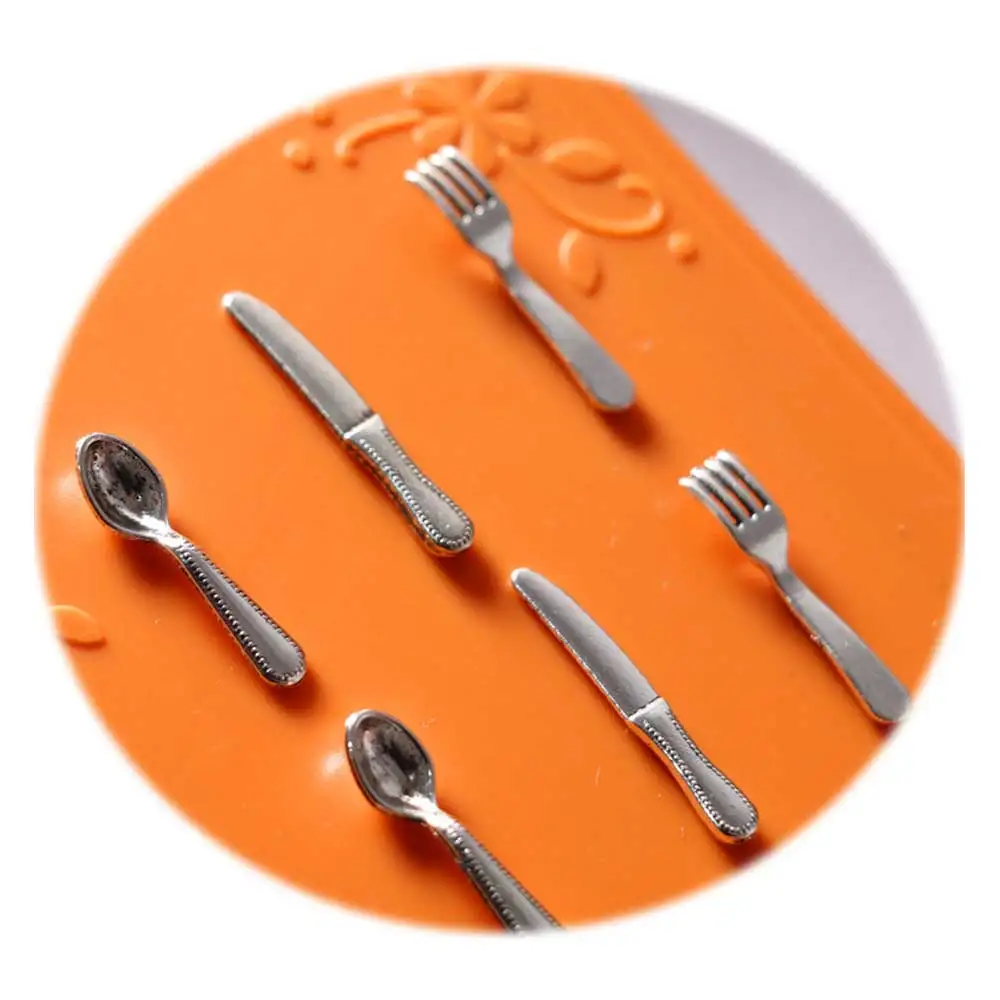 Hot Selling Kawaii Mini Fork Spoon Knife Set Miniature Dollhouse Toys ...
