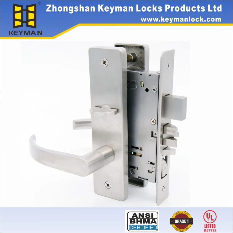 KEYMAN American Mortise Door Handle Front Door Lock Mortise Lock Master ...