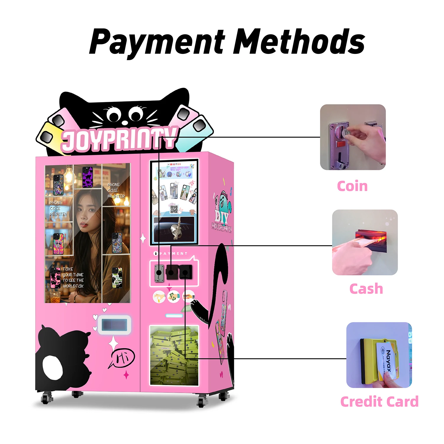Hot Sale Mobile Phone Case Painting Vending Machine Customized Light ...