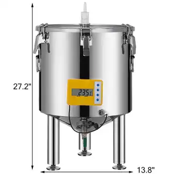 Stainless Steel Bucket Fermenter Tank 4/7/14 Gallon/ 15/26/54l Beer ...