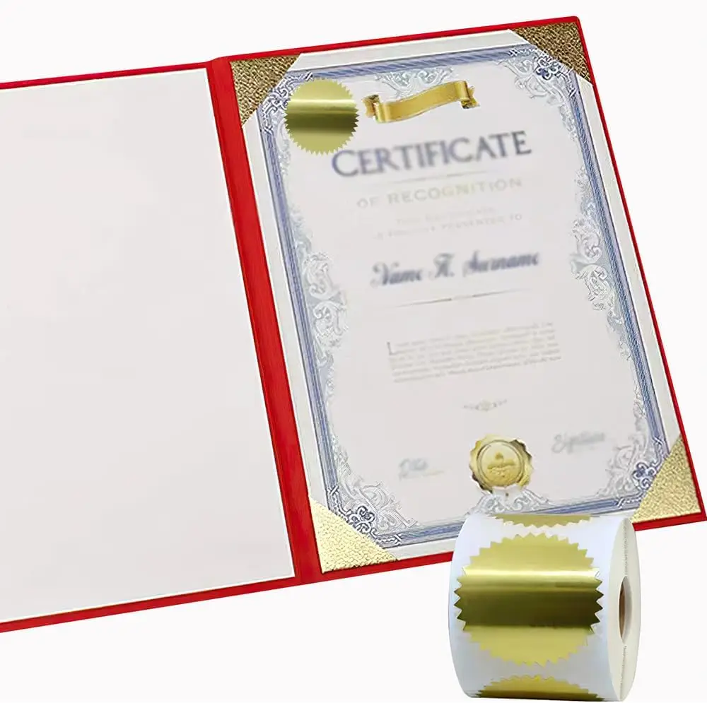 Foil Blank Notary Certificate Wafer Medal Seals Labels Package Seals ...