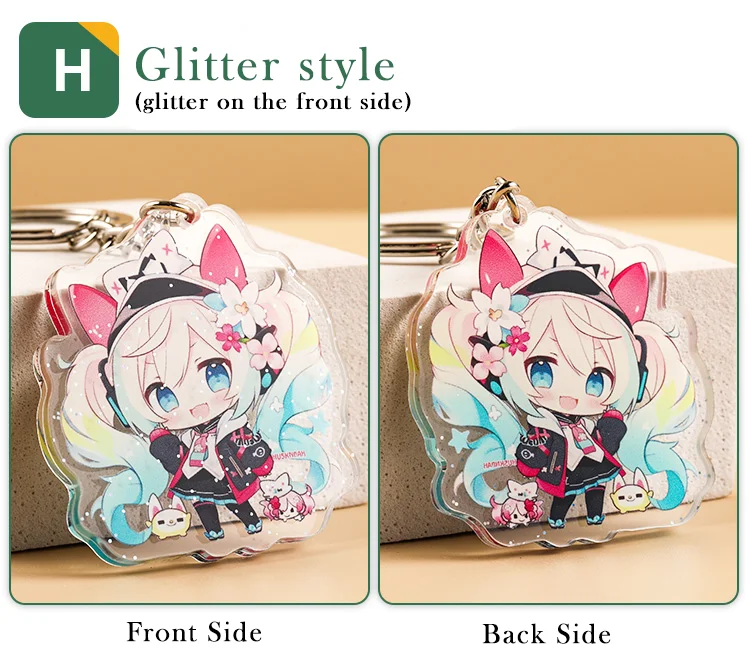 Yakelike Holographic Charms Clear Acrylic Custom Printed Transparent ...