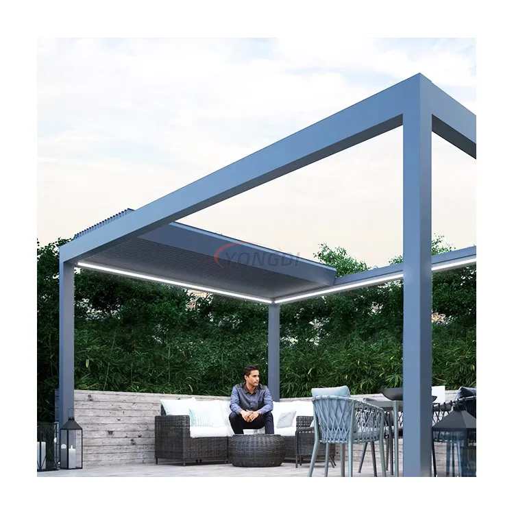 3x3 6x6 Veranda Remote Automatic Garden Patio Canopy Shade Balcony ...