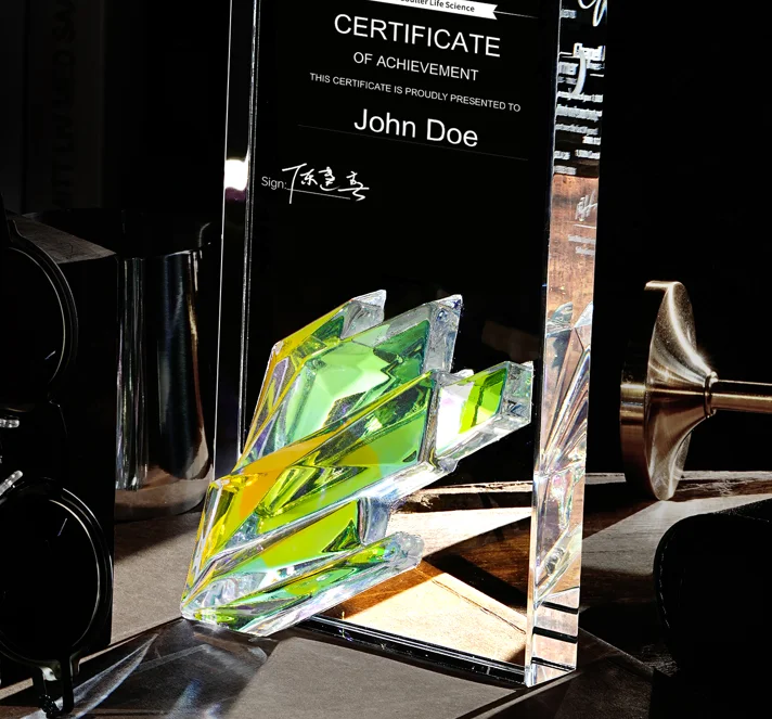 Glass/Resin/Black Crystal Feather Trophy| Alibaba.com