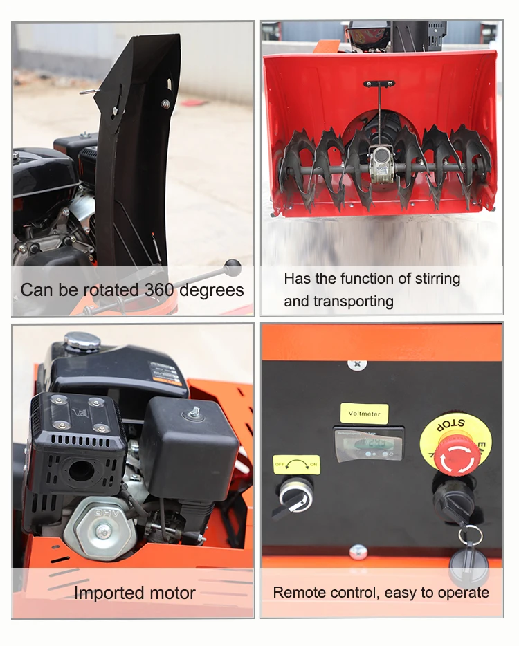 Remote Control Intelligent Snow Blower - 13HP Gasoline Powered Crawler ...