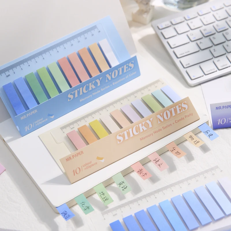 Gradient Index Tabs Sticker Bookmark Flag Sticky Notes Custom Memo ...