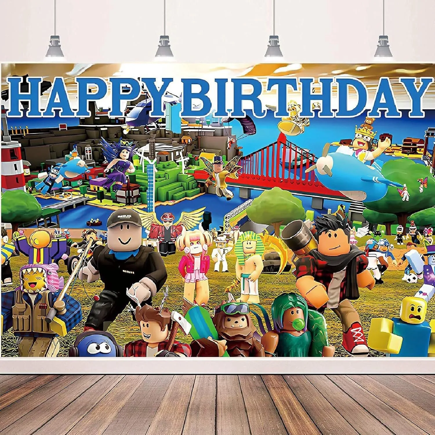Roblox Game Theme Birthday Party Backdrop Cloth - Cool Roblox ...