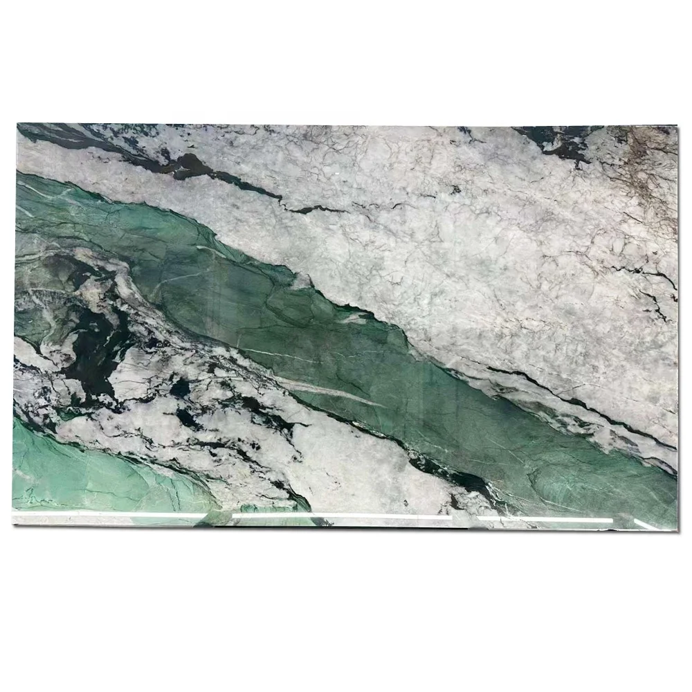 Botanic Crystal Quartzite Brazil Green Quartzite Marble Wall Panels Stairs Wall Decor Kitchen ...
