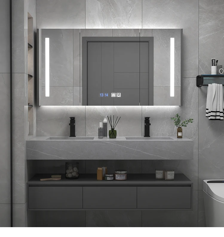 Euro Style Bathroom Floating Vanities Supplier Hotel 150cm Double ...